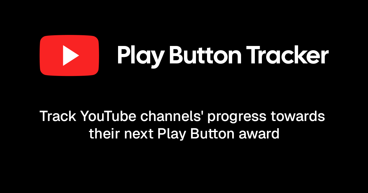 YouTube Play Button Tracker